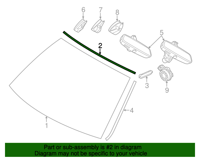 51317199794 - 2010-2017 BMW Upper Molding (51-31-7-199-794) | BMW of ...