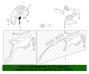 4F0-825-429-A - Fender Liner Fastener 2008-2018 Audi | Audi OEM Parts