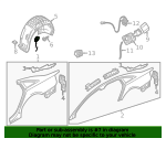 Genuine Audi 4F0-825-429-A | Fender Liner Fastener | FREE Shipping on ...