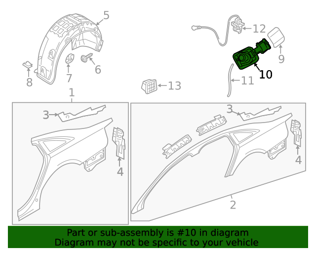 4G0-809-906-C - Fuel Filler Housing 2012-2018 Audi | Audi OEM Parts