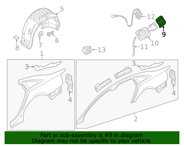 4G0-809-907-GRU - Fuel Door 2012-2018 Audi | Audi OEM Parts