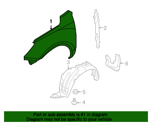 2007-2012 Hyundai Veracruz Fender 66310-3J200 | QuirkParts