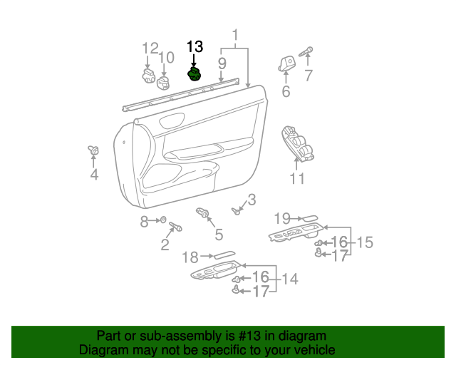 1997-2011 Toyota Lock Switch 84930-AA020 | Toyota Parts Center