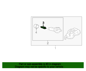 2017-2025 Nissan Tire Pressure Monitoring System (TPMS) Valve Stem ...
