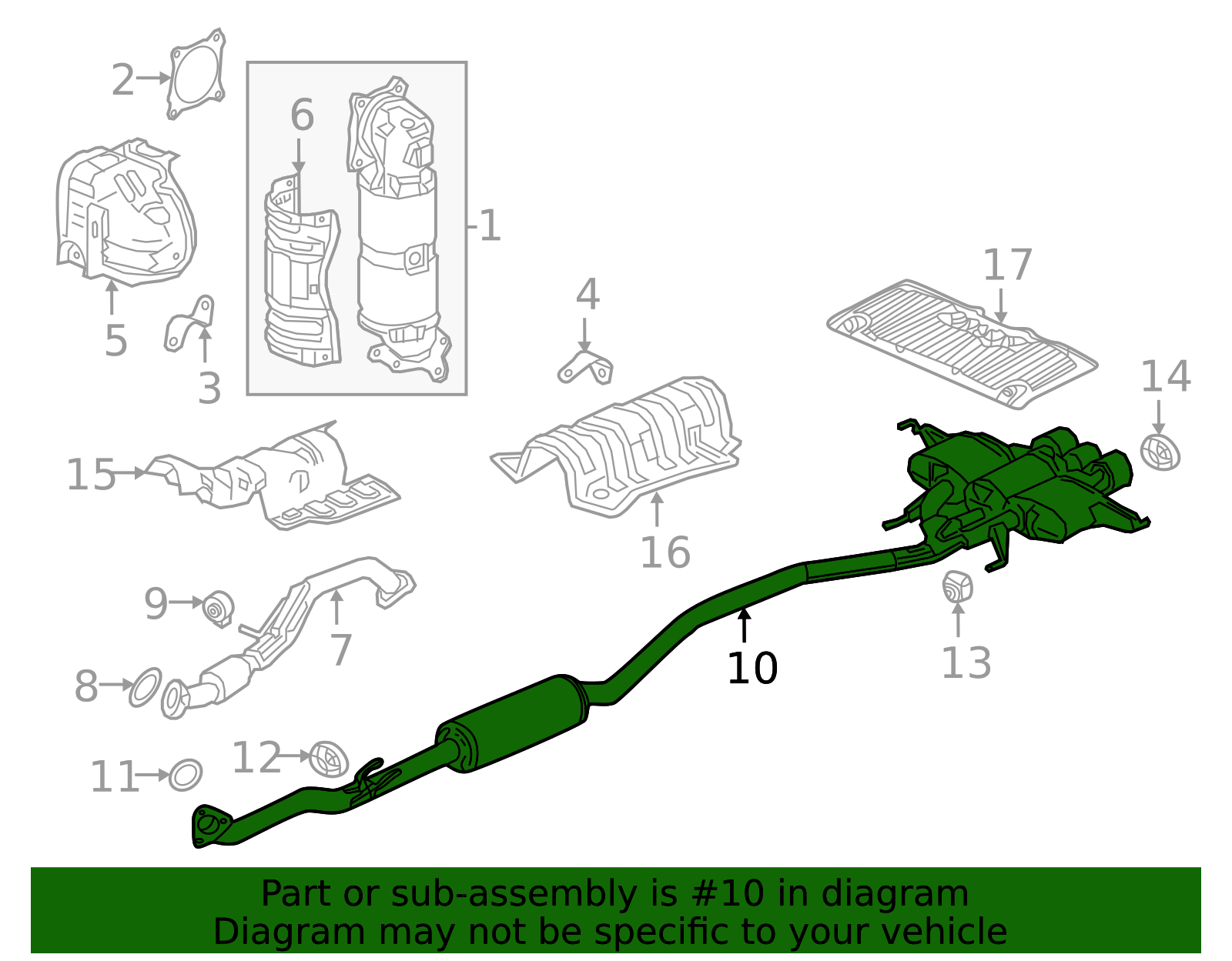 18307-TGH-A02 - Muffler & Pipe 2019-2021 Honda Civic | Honda Parts Online