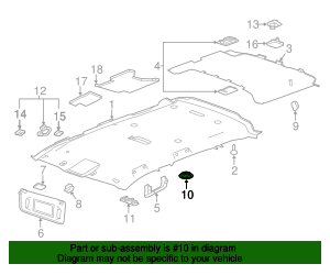 2015-2020 GM Shale Auxiliary Air Conditioning Air Outlet 22910950 ...