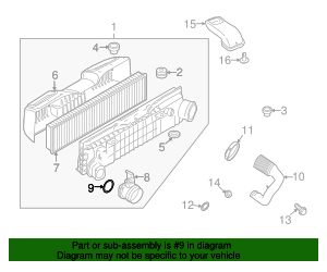 999-701-089-40 - Mass Air Flow Sensor O-Ring 2007-2013 Porsche 911 ...