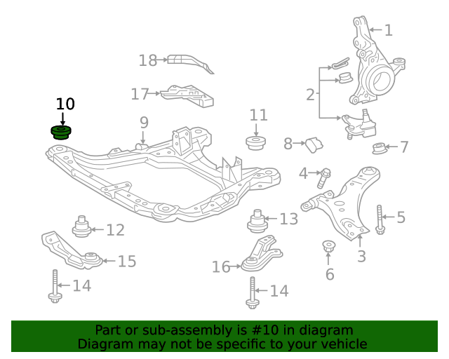 2018-2021 Lexus Engine Cradle Stopper 52213-48010 | OEM Parts Online