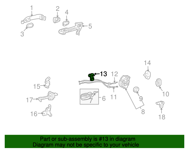 69749-04020 - Door Latch Cable Clamp - 2000-2016 Toyota | OEM Genuine ...