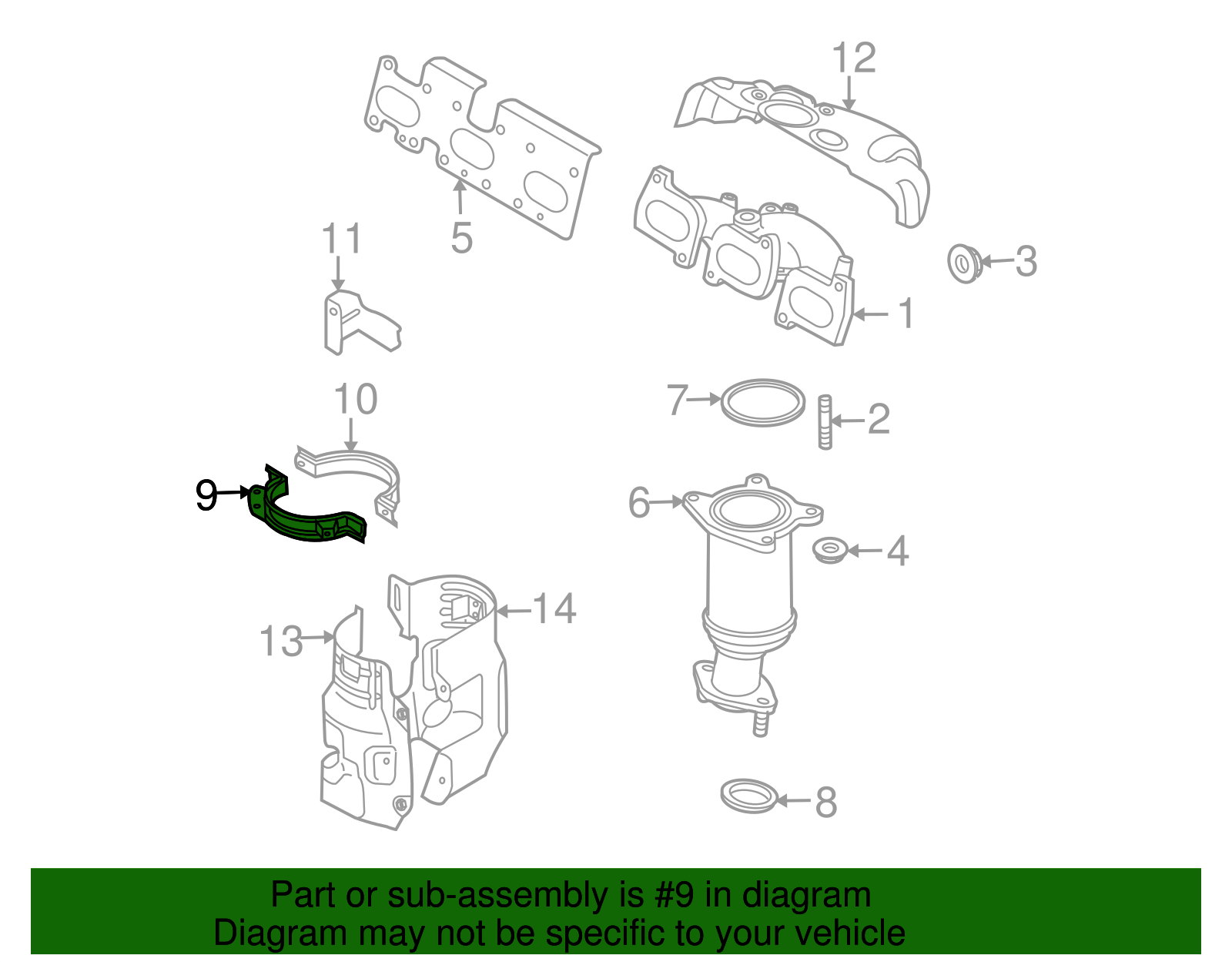 CY01-40-093C - Pre-Converter Front Bracket - 2007-2015 Mazda | Mazda ...