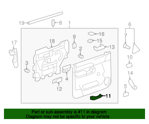 2008-2014 GM Handle, Inside 22855627 | GMPartsDirect.com