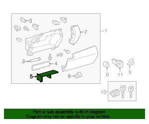 2010-2015 Lexus Glove Box Assembly Plate 55512-48040 | OEM Parts Online