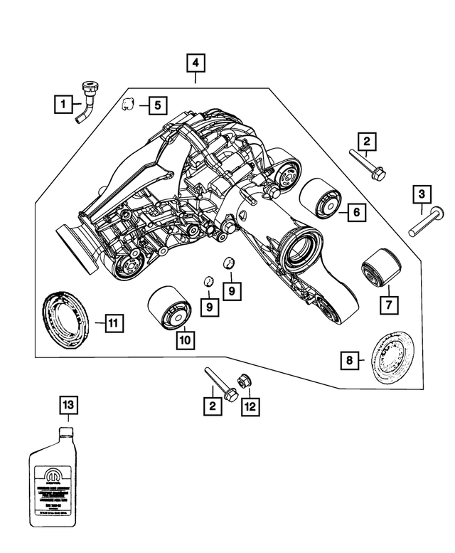 68352175AA - Front Axle Differential 2011-2025 Mopar | Mopar Wholesale ...