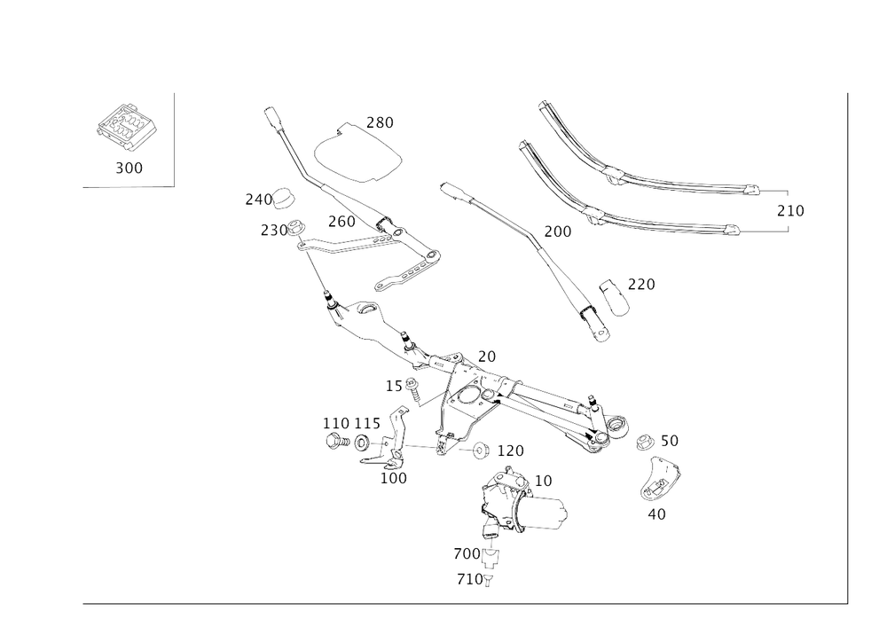 251-820-02-44 - Wiper Arm 2006-2012 Mercedes-Benz | Mercedes-Benz USA Parts
