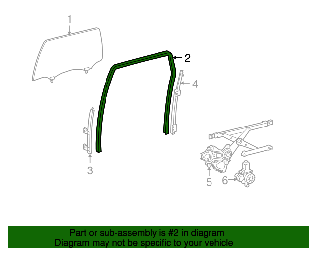 2008-2022 Toyota Sequoia Glass Run 68142-0C050 | Toyota Parts Center