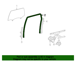 2008-2022 Toyota Sequoia Glass Run 68152-0C050 | Toyota Parts Center