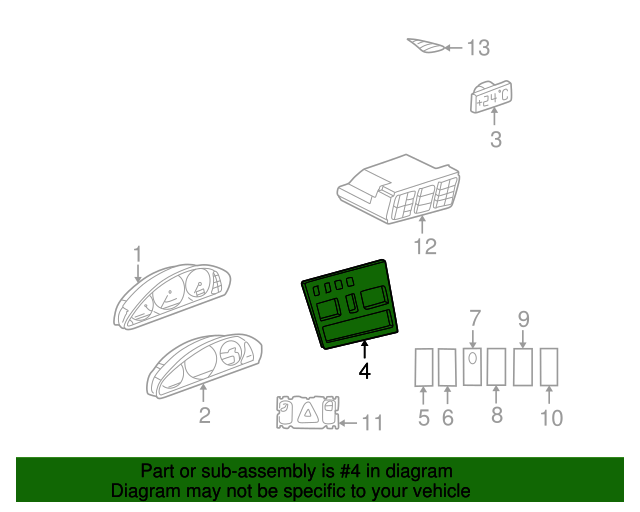 1996-2000 Mercedes-Benz Trim Plate 202-680-19-39-7600 | MB OEM Parts