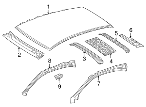 176-650-01-01 - Roof Header Panel 2014-2020 Mercedes-Benz ...