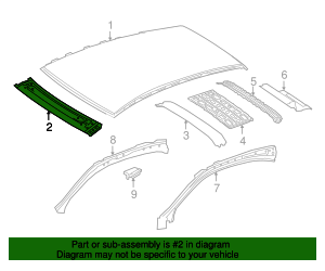 176-650-01-01 - Roof Header Panel 2014-2020 Mercedes-Benz ...