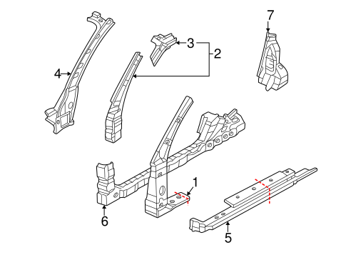 Center Pillar for 2002 Mitsubishi Eclipse | OEM Parts Online