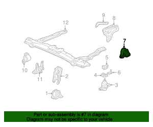 50810-S84-A00 - Rear Mount 1998-2002 Honda Accord | Honda Parts Online