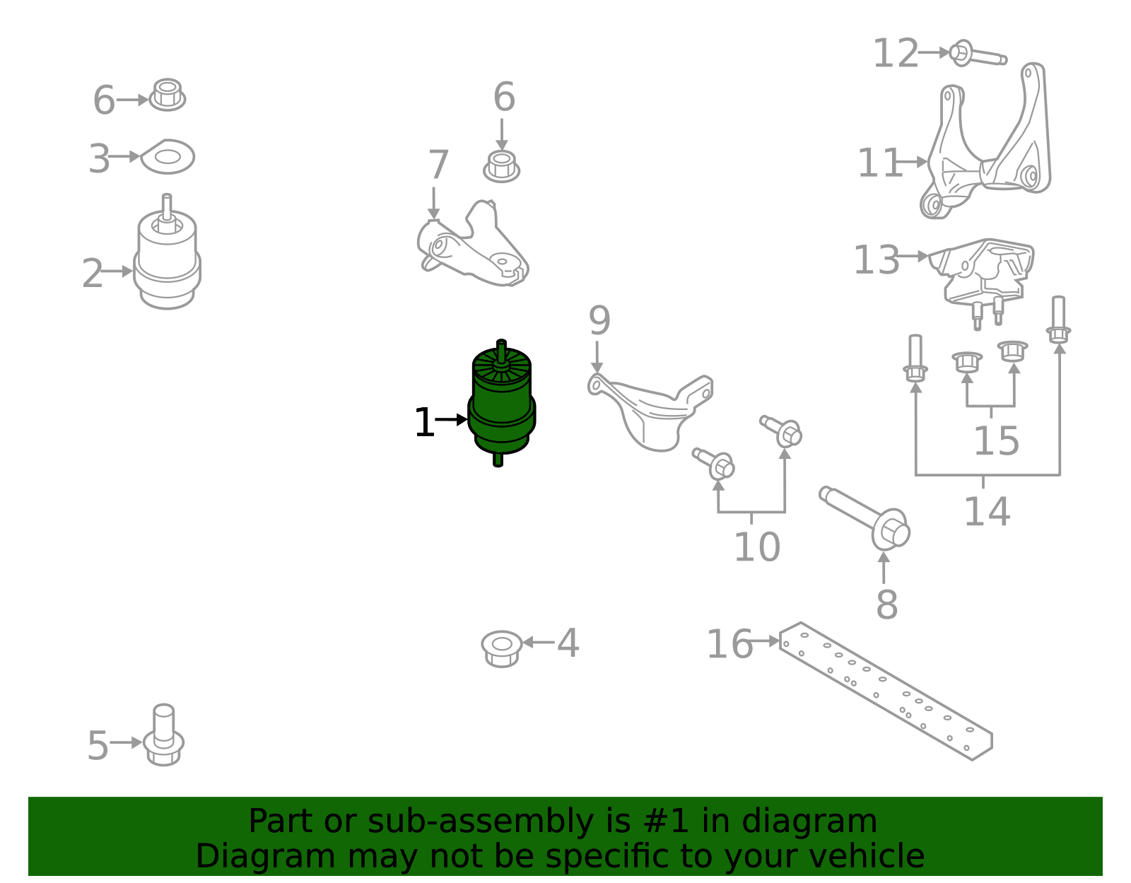 2019-2023 Ford Ranger Motor Mount KB3Z-6038-A | OEM Parts Online