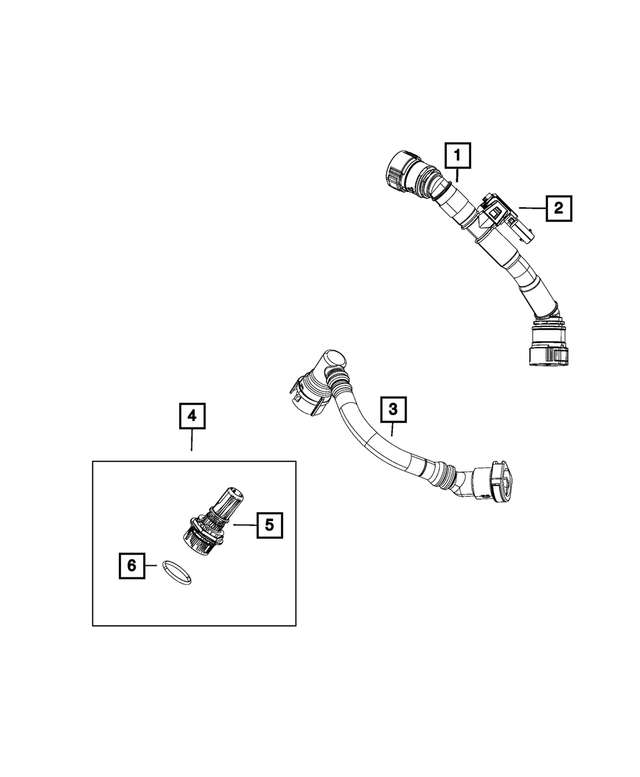 2018-2023 Mopar Make Up Air Hose 53010986AC | Mopar Factory Parts