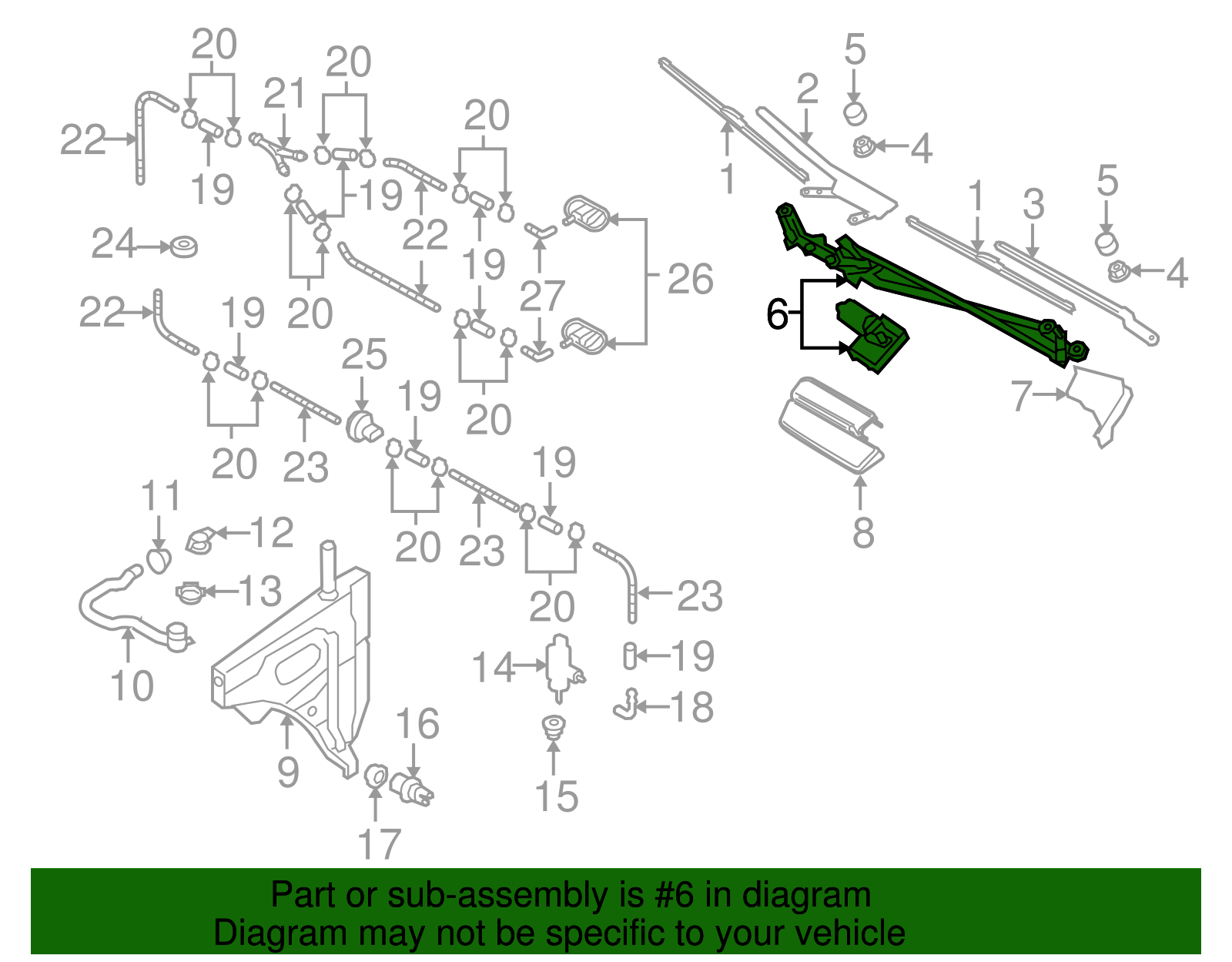 2007-2015 Audi Q7 Wiper Transmission 4L1-955-023-F | Audi USA Parts