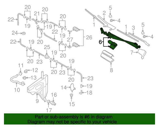 2007-2015 Audi Q7 Wiper Transmission 4L1-955-023-F | Audi USA Parts
