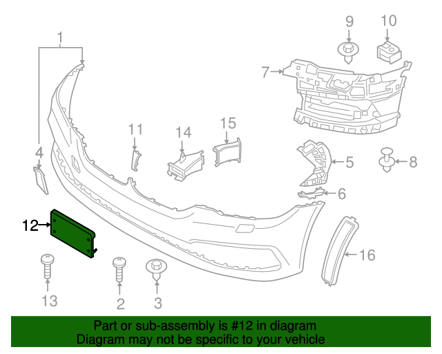 2017-2020 BMW License plate holder 51-13-7-385-332 | AutoNationParts.com