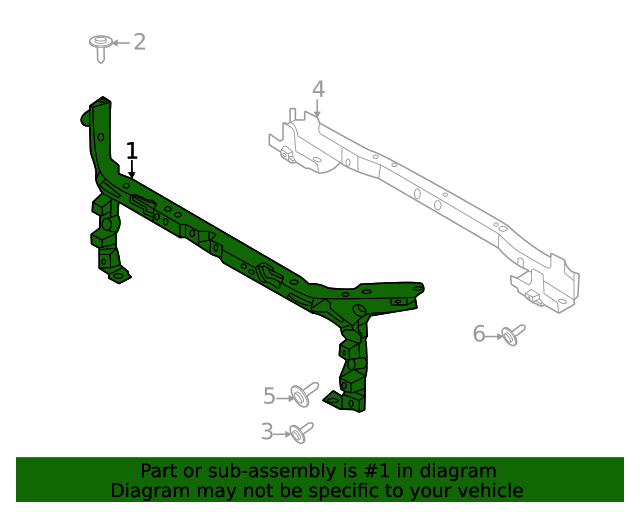 2021 Ford Bronco Radiator Support MB3Z-16138-A | QuirkParts