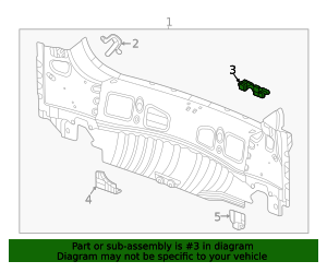 2021-2025 GM Rear Bumper Fascia Bracket 42768261 GM | GMPartsDirect.com