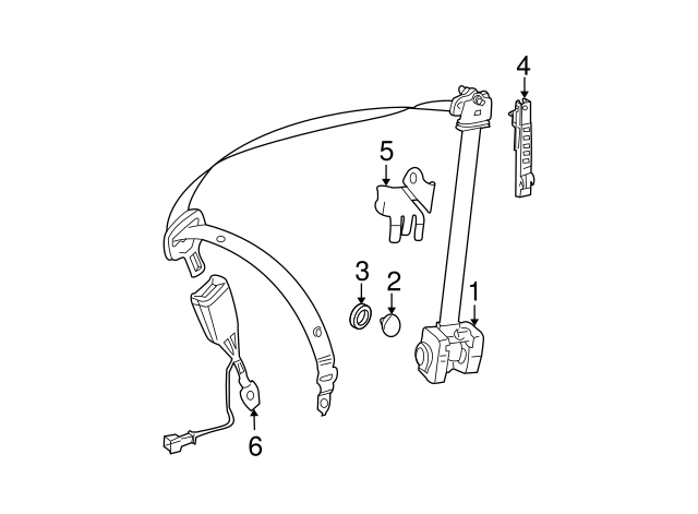 Seat Belt 204-860-94-85-9C94 | Mercedes-Benz Parts