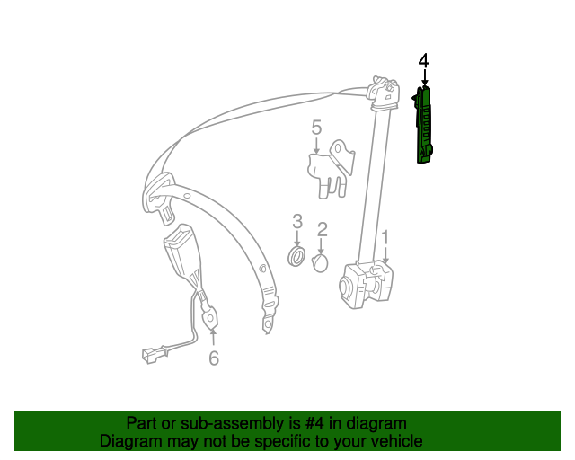 Seat Belt Height Adjuster - Part #204-860-09-88 | Mercedes Parts Center