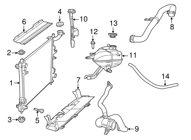55037999AJ - Expansion Tank - 2014-2015 Jeep Grand Cherokee | Mopar ...