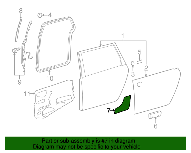 2011-2020 Toyota Sienna Protector 58744-08010 | Toyota Parts Center