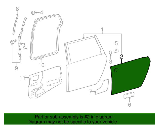 Toyota OEM Outer Panel Part# 67113-08030 | OEM Vehicle Parts