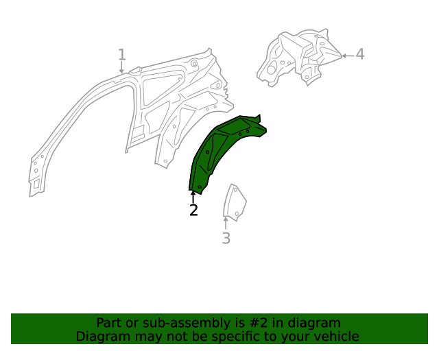 41007494423 - 2019-2023 BMW Wheelhouse Panel (41-00-7-494-423) | BMW of ...