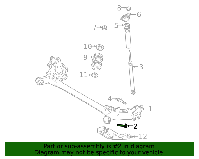 9YA0-2A-429 - Axle Beam Bolt - 2020-2024 Mazda | Mazda Swag