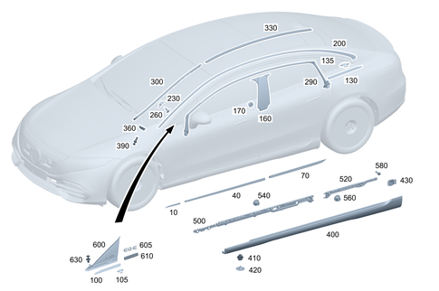 Exterior Detachable Parts for 2024 Mercedes-Benz EQE 350 | Mercedes ...