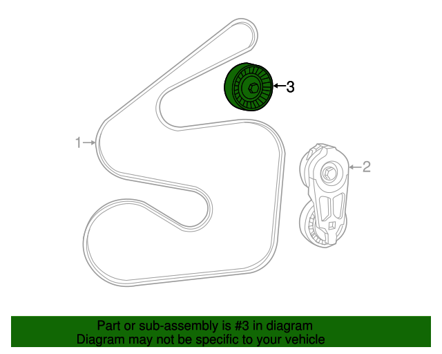 05281301AA - Idler Pulley - 2011-2021 Mopar | Mopar Parts Canada