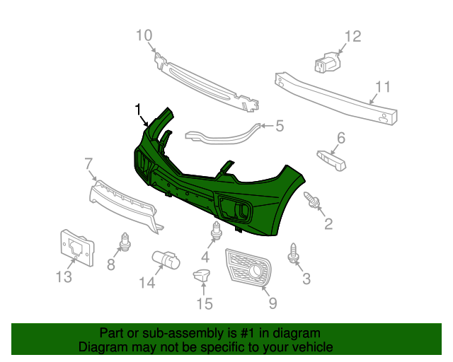 2010-2012 Acura RDX Face, Front Bumper (DOT) 04711-STK-A93ZZ | OEMAcuraPart