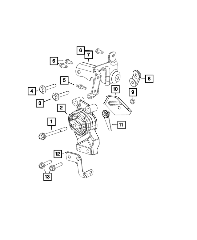 2019-2021 Ram 1500 Double Ended Stud, Mounting 6512370AA | Mopar eStore