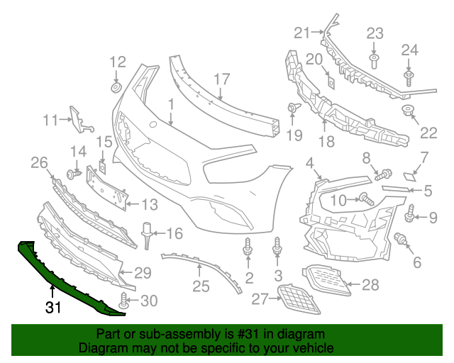 231-885-87-00-9999 - Spoiler 2017-2020 Mercedes-Benz | AutoNationParts.com