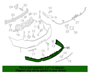Genuine OEM Ford Part - Bumper Extension DA5Z-17F828-AA | Genuine OEM ...