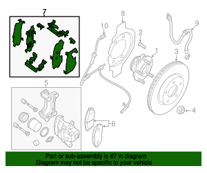 D1080-JA00A | Nissan Hardware Kit-Front Disc Brake Pad - Genuine OEM ...