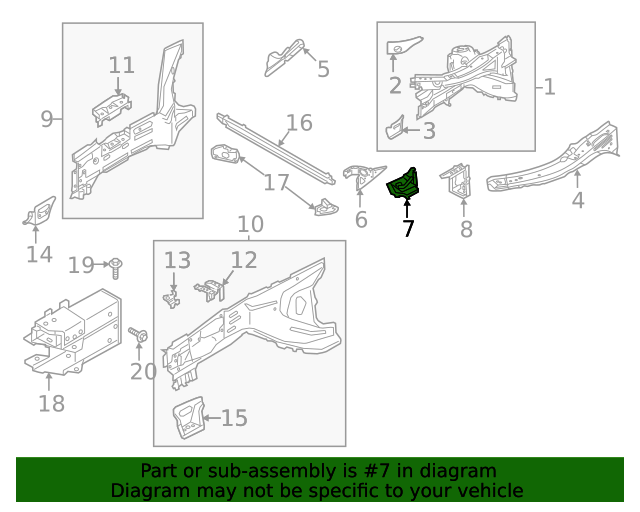 2019-2022 Volvo Reinforced Plate 32297874 | TascaParts.com