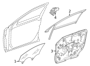 223-720-07-02 - Window Regulator 2021-2024 Mercedes-Benz ...