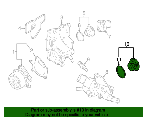 2012-2022 Nissan Engine Coolant Thermostat 21230-3RC0A ...