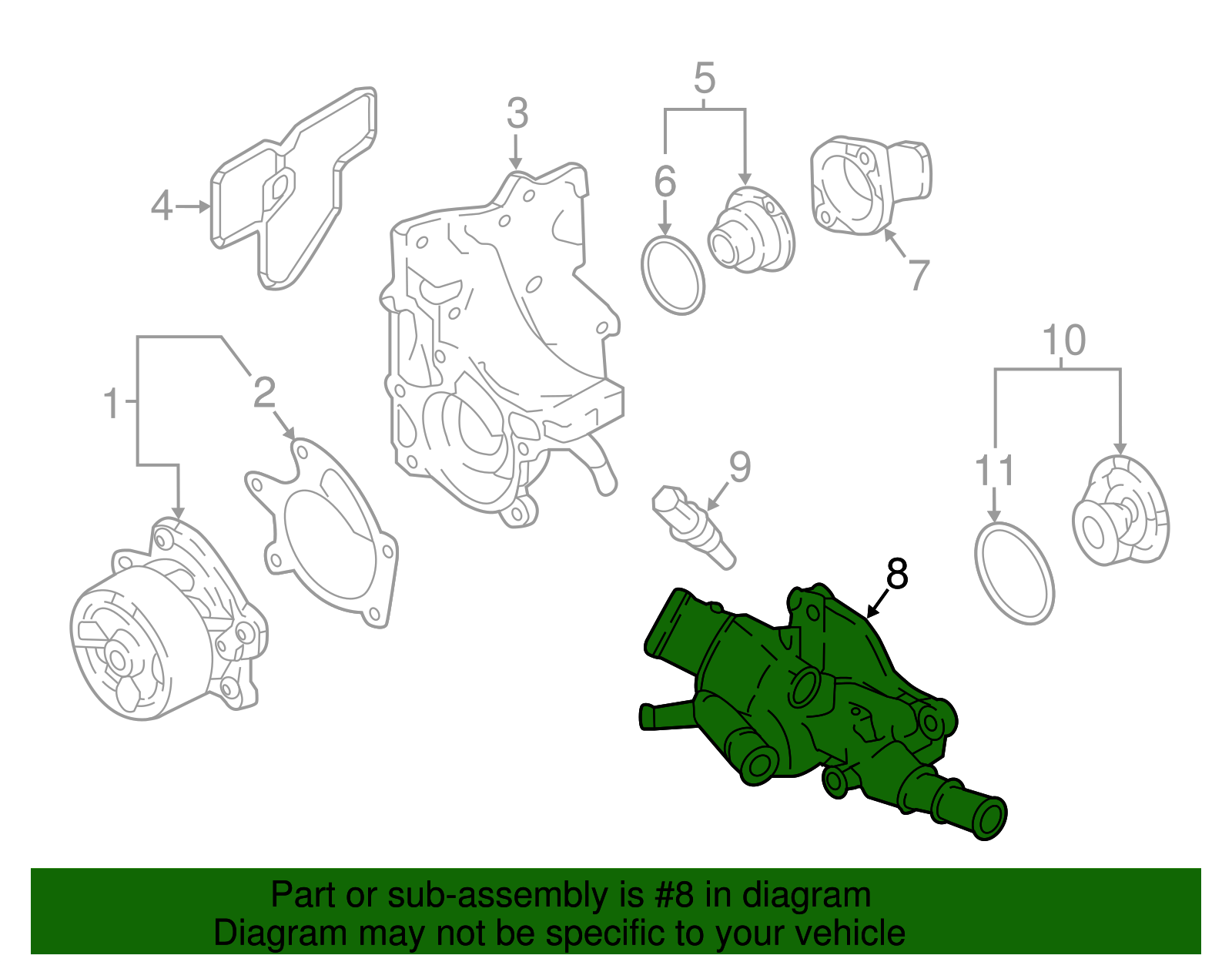 2017-2023 Nissan Water Outlet 11060-4BB1A | Temecula Nissan Parts